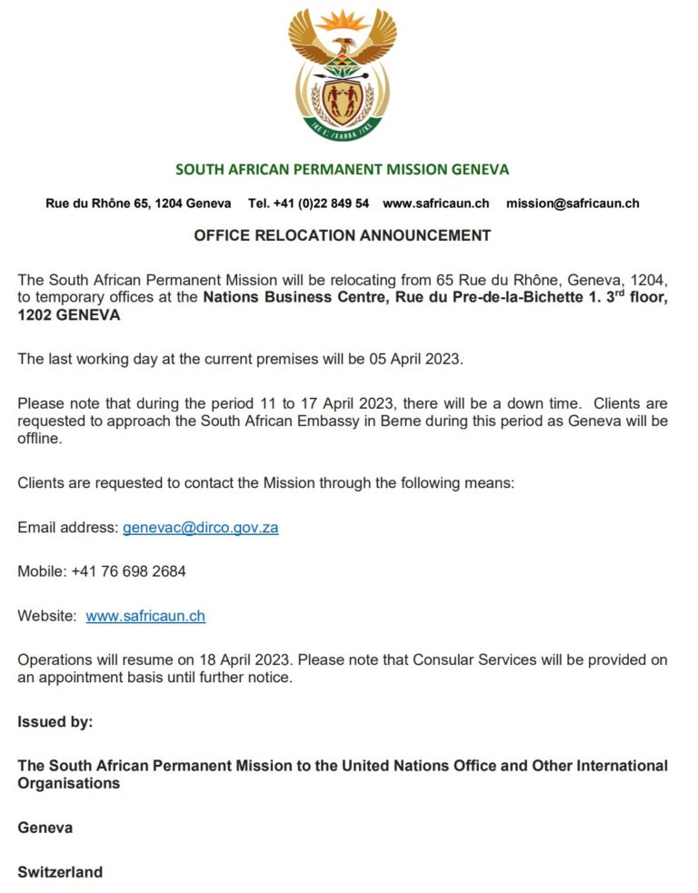 Consular – South African Permanent Mission to the United Nations Office ...